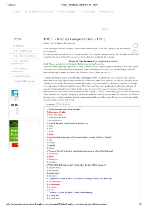 Toefl Error Recognition Test 18 Pdfcoffee Com