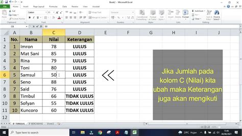 Tutorial Belajar Rumus Microsoft Excel Fungsi Logika IF YouTube