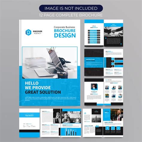 기업 비즈니스 브로셔 프리미엄 벡터