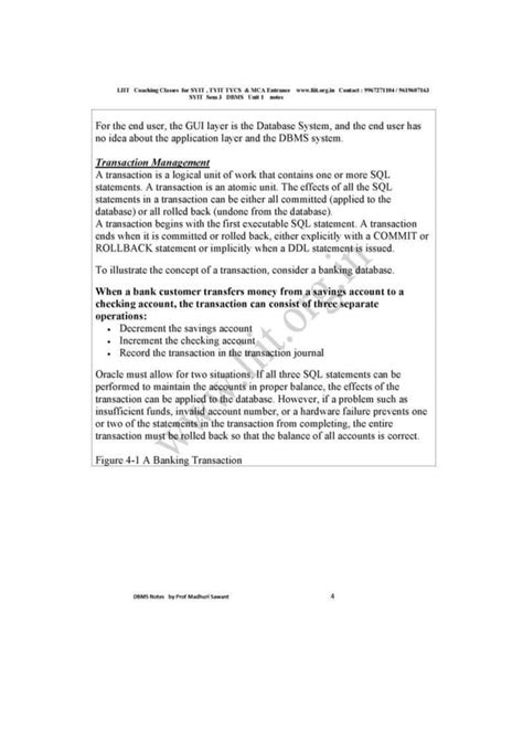 Bsc It Syit Sem 3 Dbms Unit 1 Notes For Download Pdf