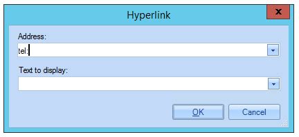 Creating Clickable Telephone Numbers Exclaimer Knowledge Base