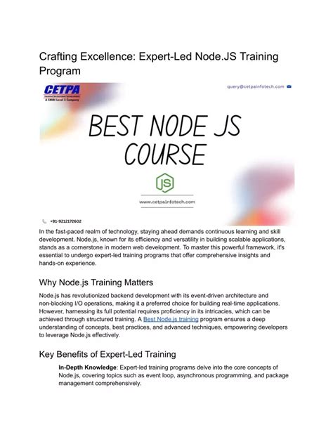 Ppt Crafting Excellence Expert Led Nodejs Powerpoint Presentation