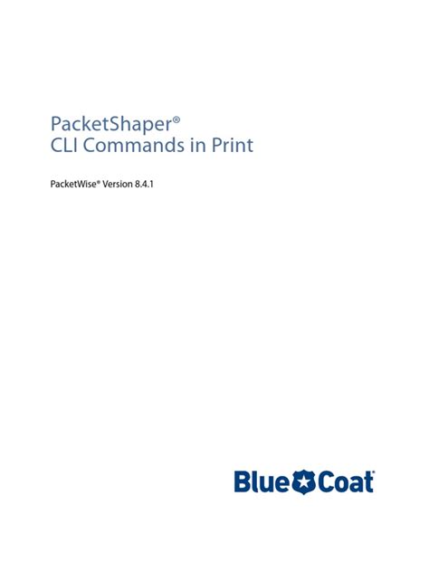 Bluecoat Packet Shaper Cli In Print 84 Pdf Asynchronous Transfer Mode Router Computing