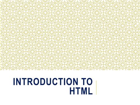 Introdution To Html 1 Ppt Free Download