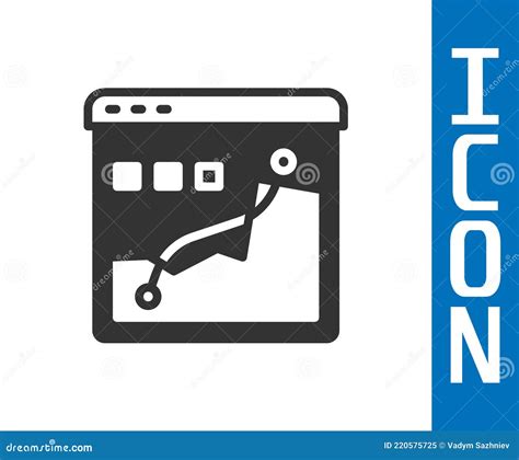 Grey Histogram Graph Photography Icon Isolated On White Background Vector Stock Vector