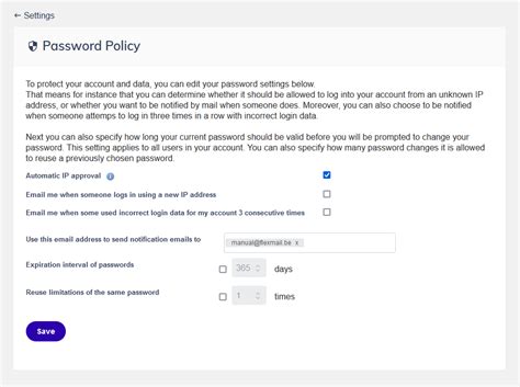 configure your security policy flexmail manual
