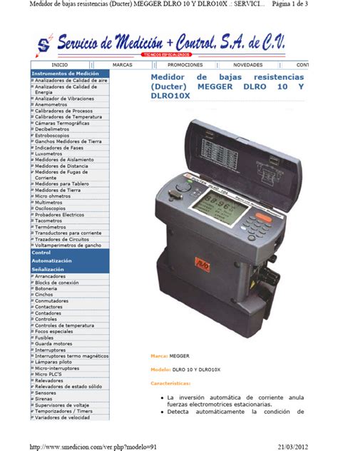 Microhmetro Megger Ducter Pdf