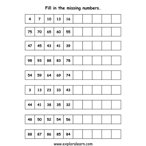 free exploralearn worksheets class 1 maths worksheets extended patterns