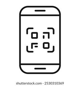 Qr Code Icon Thin Line Art Stock Vector Royalty Free Shutterstock