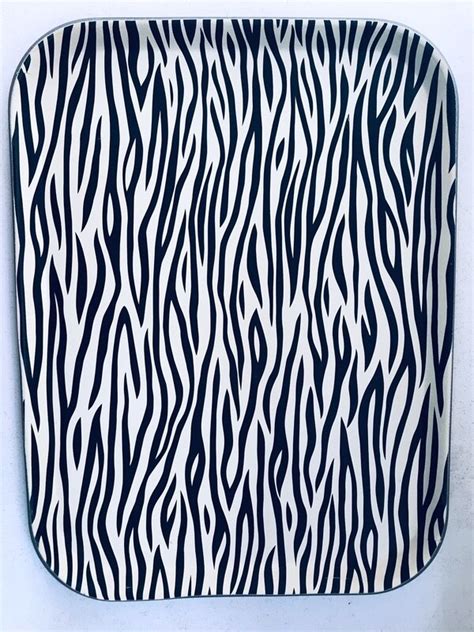Rectangular Non Slip Serving Tray Zebra Print Design Food Tray 52x38cm 1520ptp