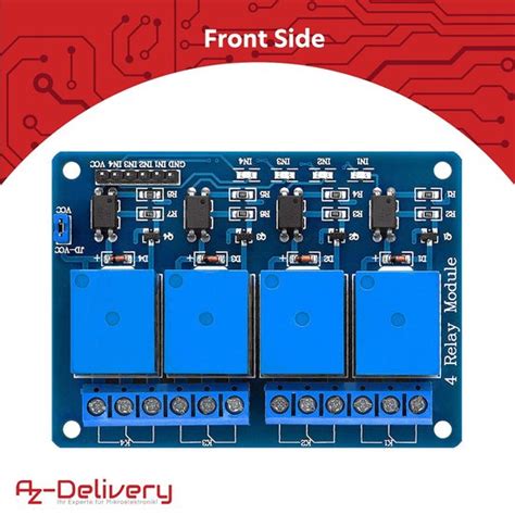azdelivery 3 x 4 relay module 5v met optocoupler low level trigger