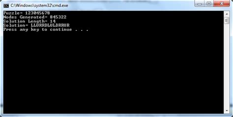 8 Puzzle With Breadth First Search And C