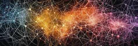 Premium Photo Colorful Abstract Network Connections On A Gradient Background