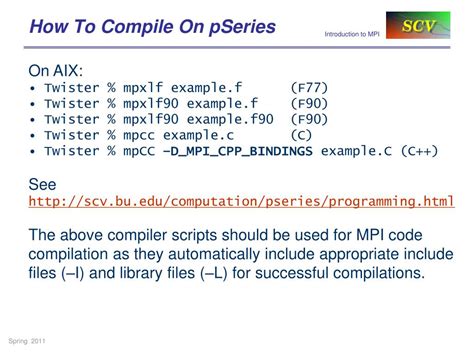 Ppt Introduction To Mpi Kadin Tseng Scientific Computing And Visualization Group Boston