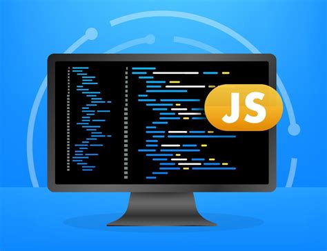 Computadora Pantalla Mostrando Javascript Código Para Software Desarrollo 53953507 Vector En