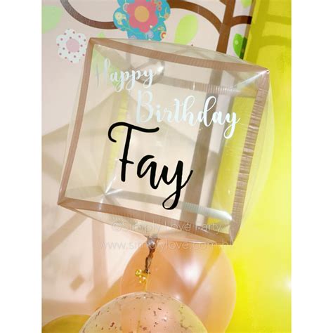 15 Cubez Balloon With Customized Wordings Simply Love Boutique Party Supplies