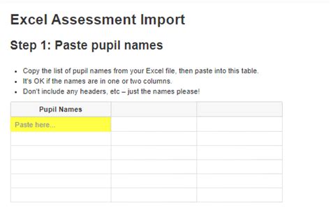 Importing Assessment Data From Excel Insight Help Guides
