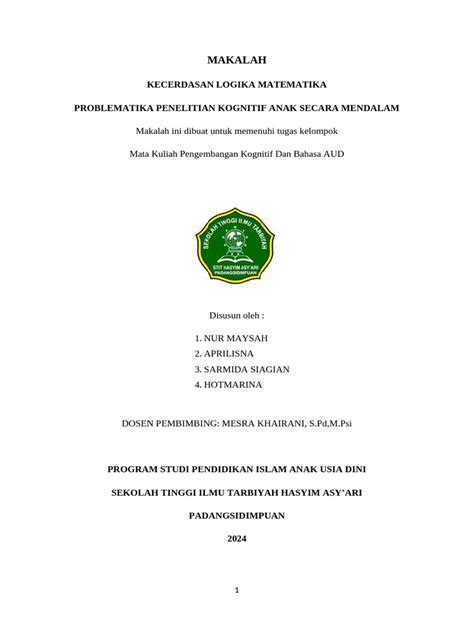 Makalah Kecerdasan Logika Matematika Pdf