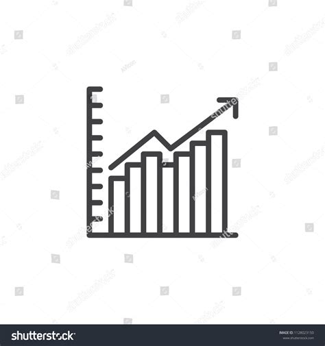 Graph Chart Outline Icon Linear Style Stock Vector Royalty Free 1128023150 Shutterstock