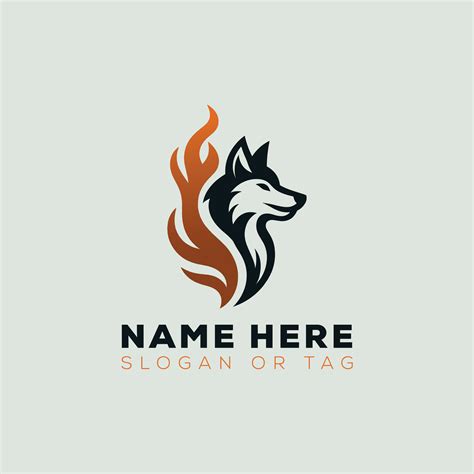 Elegant Fire Wolf Logo 36144724 Vector Art At Vecteezy