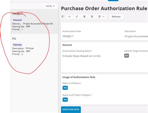 purchase req auth rule enabled for purchase ordes ifs community
