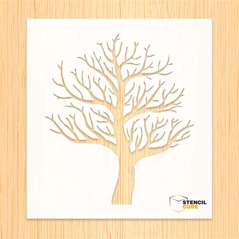 Winter Bare Tree Stencil Etsy