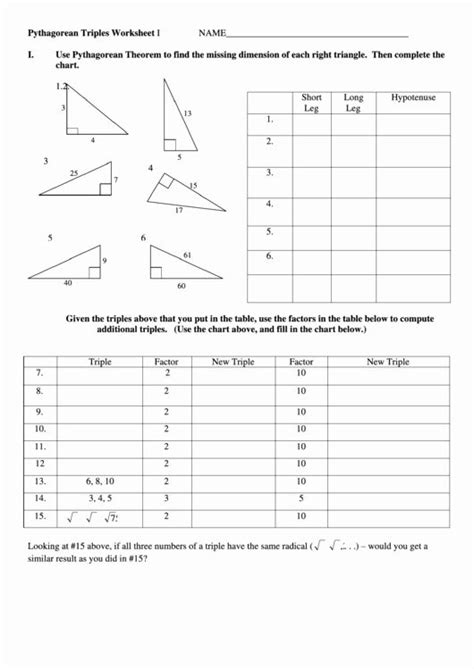 Pythagoras Theorem Worksheet Pdf E Streetlight Com