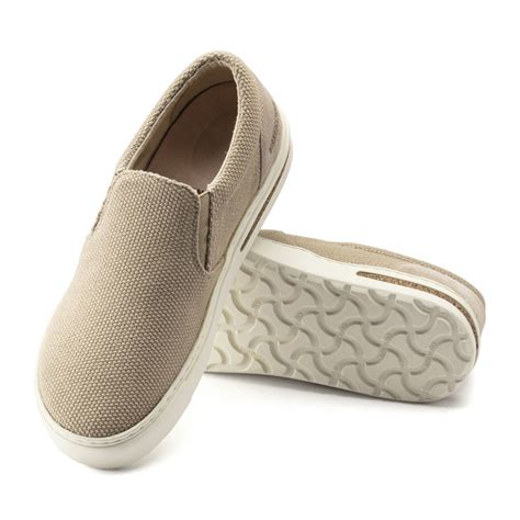 Birkenstock Oswego Sandcastle Canvas Suede Slip On Shoe Narrow