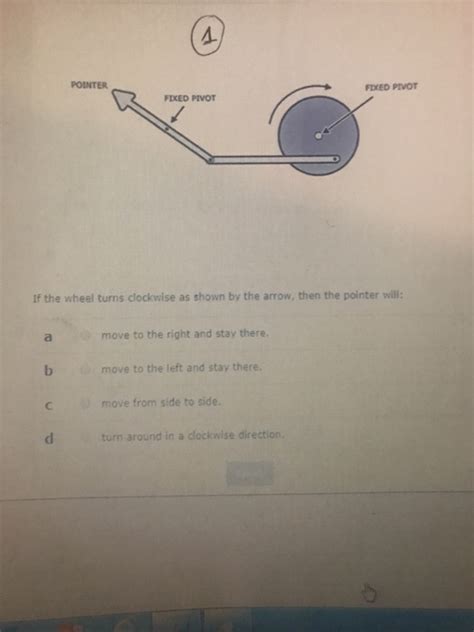 Solved Pointer Fixed Ptvot Fxed Pivot If The Wheel Turns