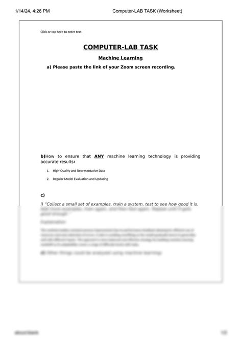 Solution Computer Lab Task Worksheet Studypool