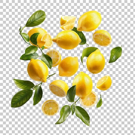 Premium PSD | Lemons slice isolated on white background healthy organic ...