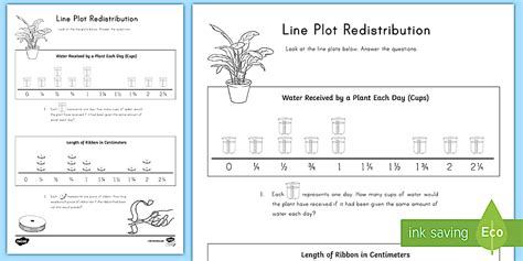 Line Plot Redistribution 2 Worksheet Twinkl