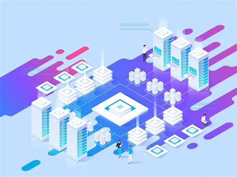 Premium Vector Datacenter Isometric Vector Illustration