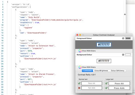 Color Contrast Not Appropriate For Fadded Attributes In Launch Json Issue Microsoft