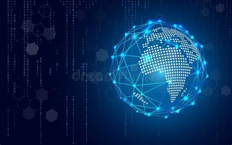 Blue Technology Circle And Computer Science Abstract Background With
