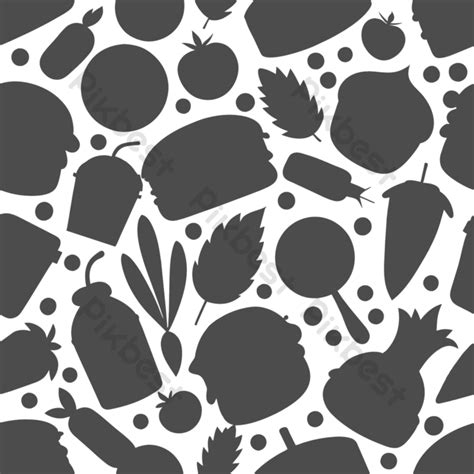Flat Black Food Pattern Background Png Images Eps Free Download Pikbest