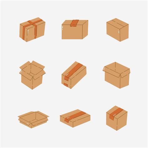 Cardboard Box Hand Drawn Vector Illustration 41389848 Vector Art At