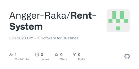 GitHub Angger Raka Rent System LKS DIY IT Software For Bussines