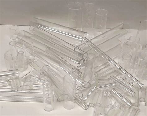 Mixed Lot 74pc Plexiglass Acrylic Tubes Pipes Hollow Length 05 To 55 Diameter 025 To 15 14