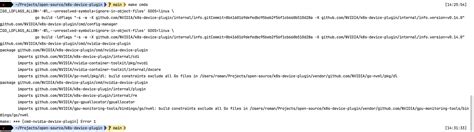 Gopkgmodnvidiago Nvmlv0116 0pkgnvmldevicego2529 Undefined Return