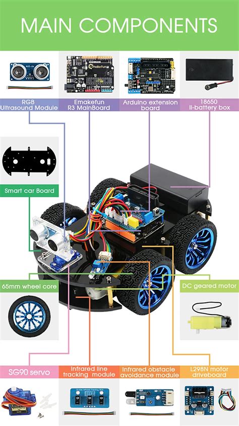 WD Smart Robot Car DIY For Arduino LK Tronics