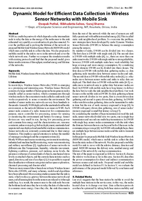 Pdf Dynamic Model For Efficient Data Collection In Wireless Sensor