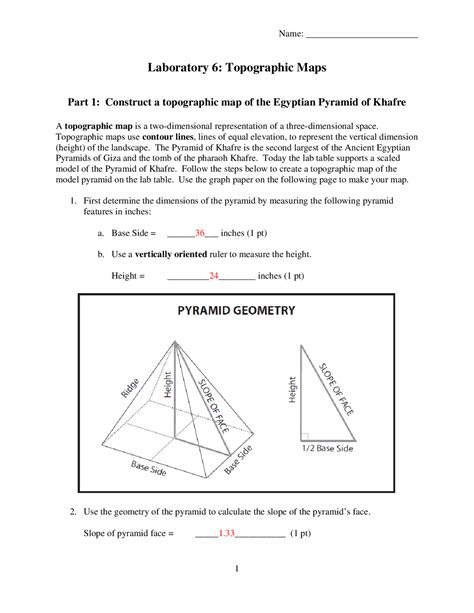laboratory 6 topographic maps lecture notes topography docsity