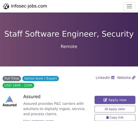 Hiring Usd 180k 220k Staff Software Engineer Security R