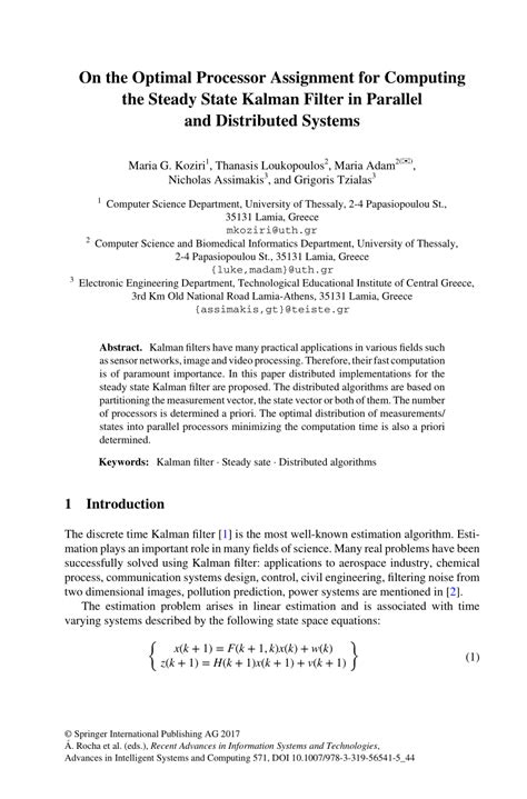 Pdf On The Optimal Processor Assignment For Computing The Steady