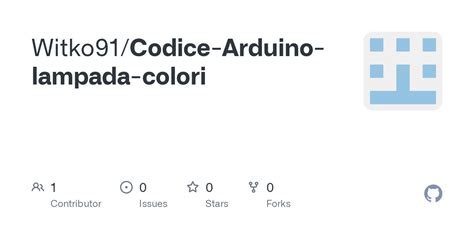 Github Witko91 Codice Arduino Lampada Colori