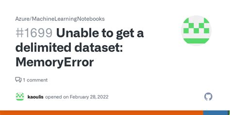 Unable To Get A Delimited Dataset Memoryerror · Issue 1699 · Azuremachinelearningnotebooks