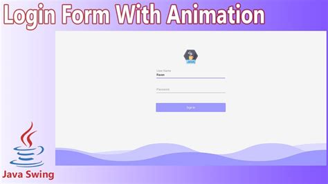 Java Swing Ui Design Create Login Form With Animation Youtube