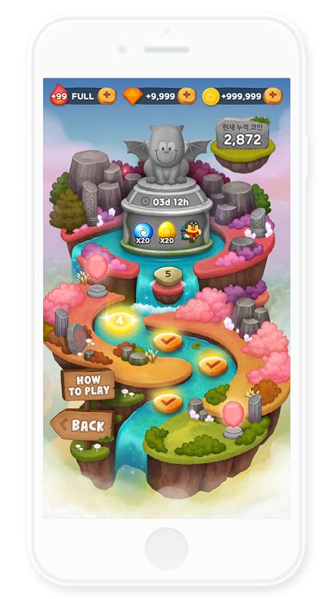 LINE Bubble2 Treasure Island Game UI Design On Behance