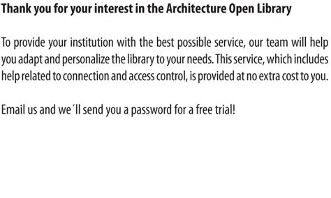 Architecture Open Library